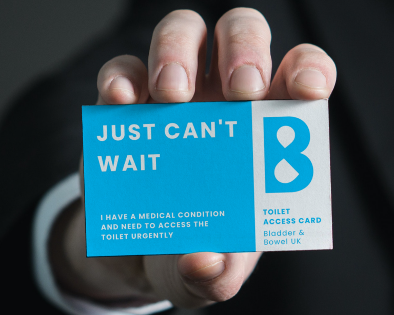 Just Can't Wait Card by BBUK - Bladder & Bowel UK